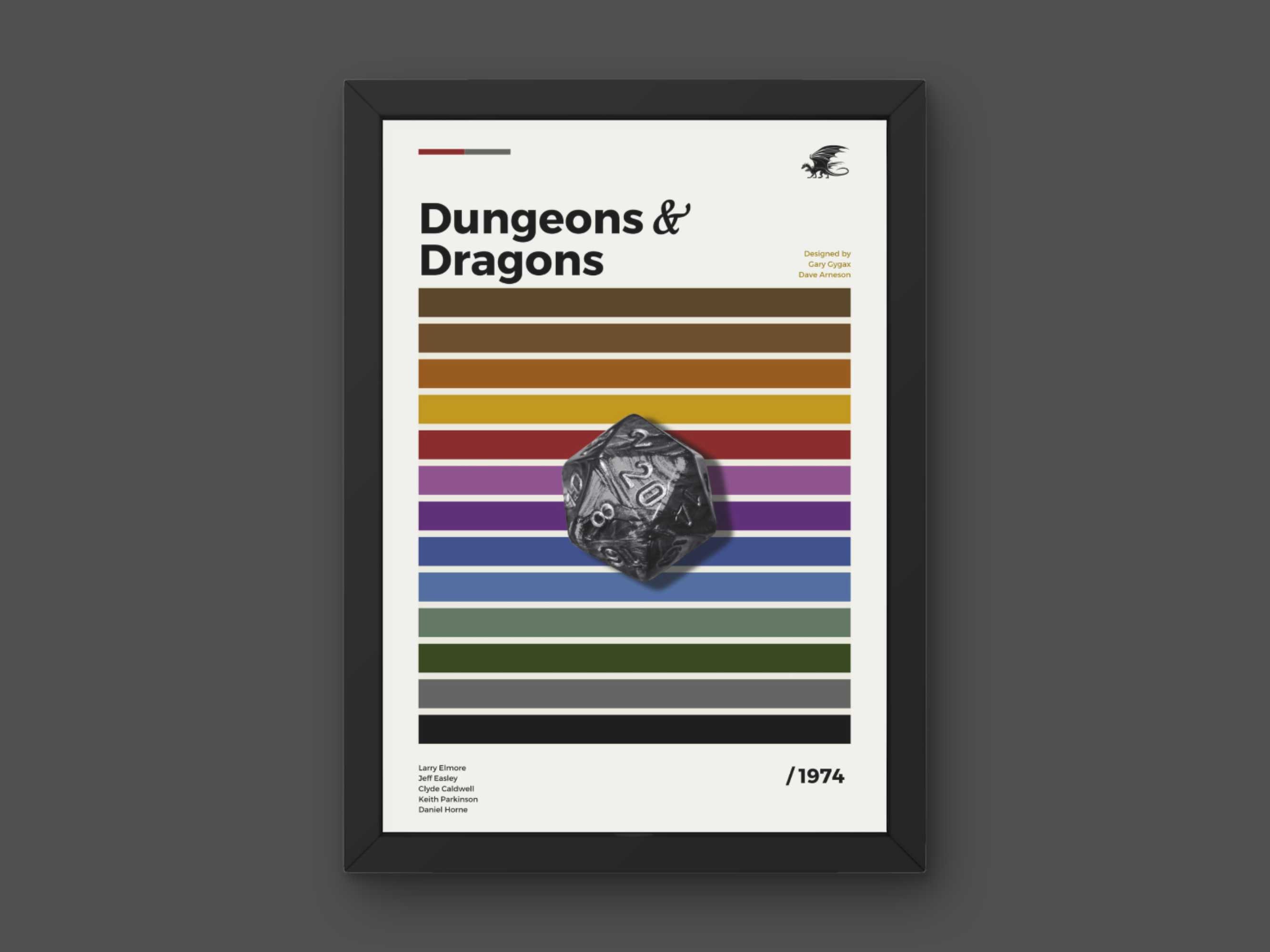 BUNDLE - Dungeons and Dragons Posters - Minimal Mid Century Modern Wall ...