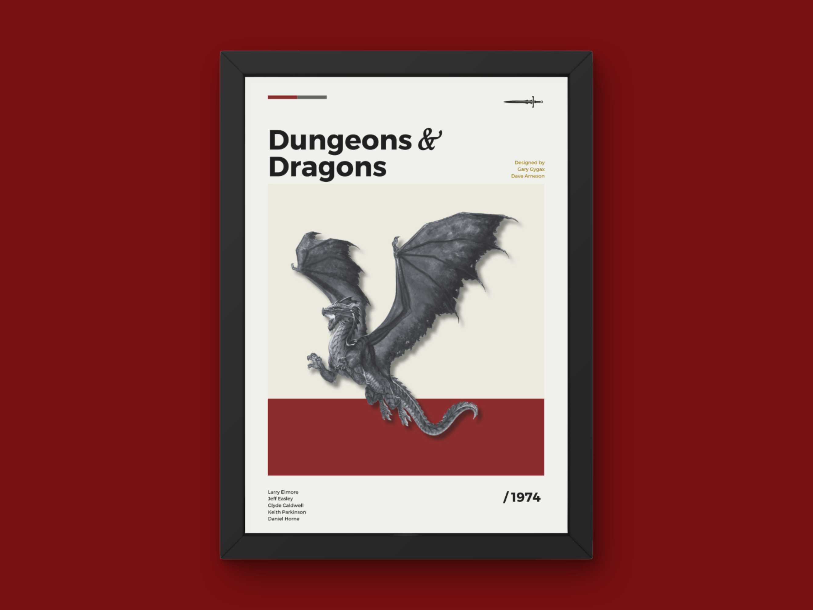 BUNDLE - Dungeons and Dragons Posters - Minimal Mid Century Modern Wall ...