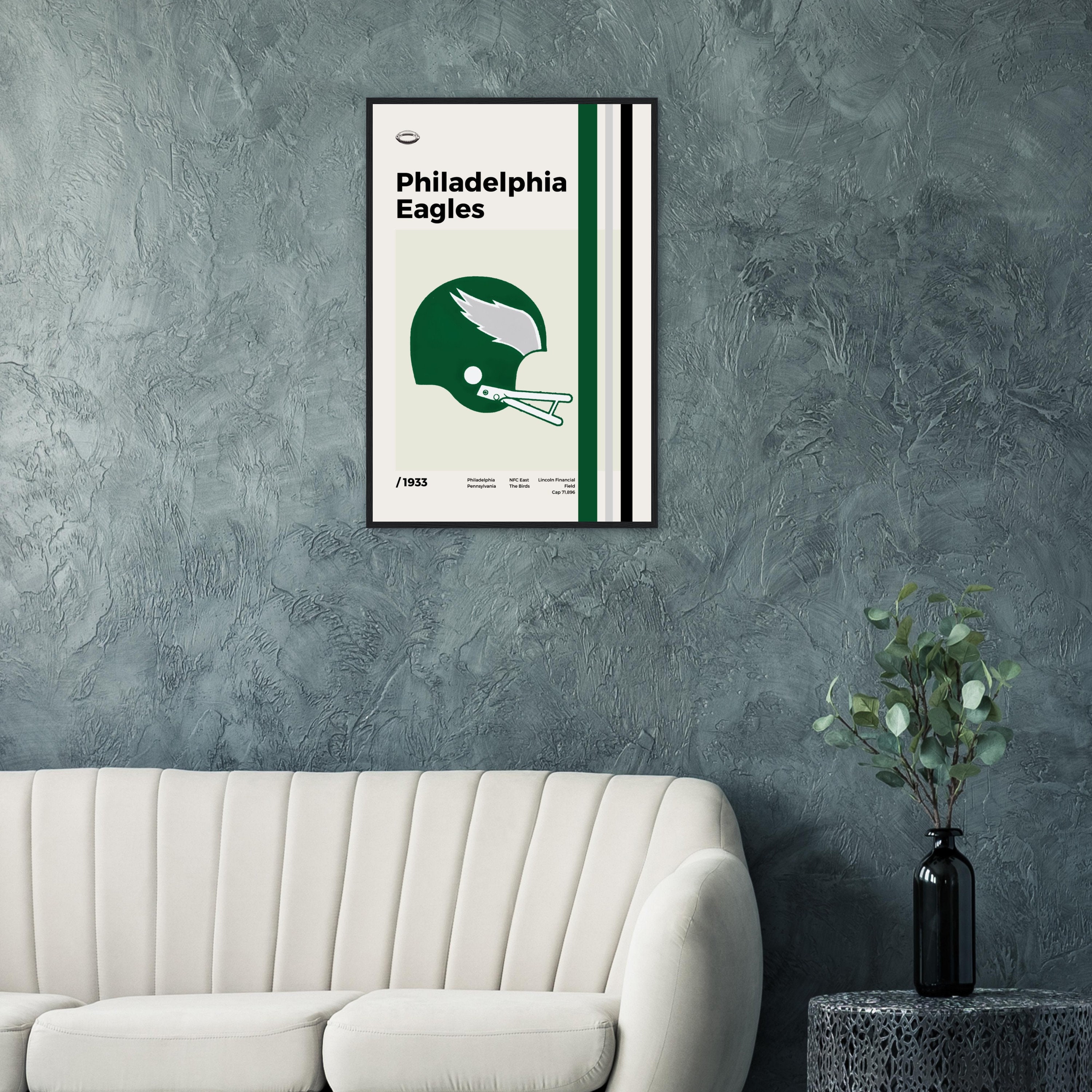 Philadelphia Eagles Poster Minimal Mid Century Modern Wall - Etsy