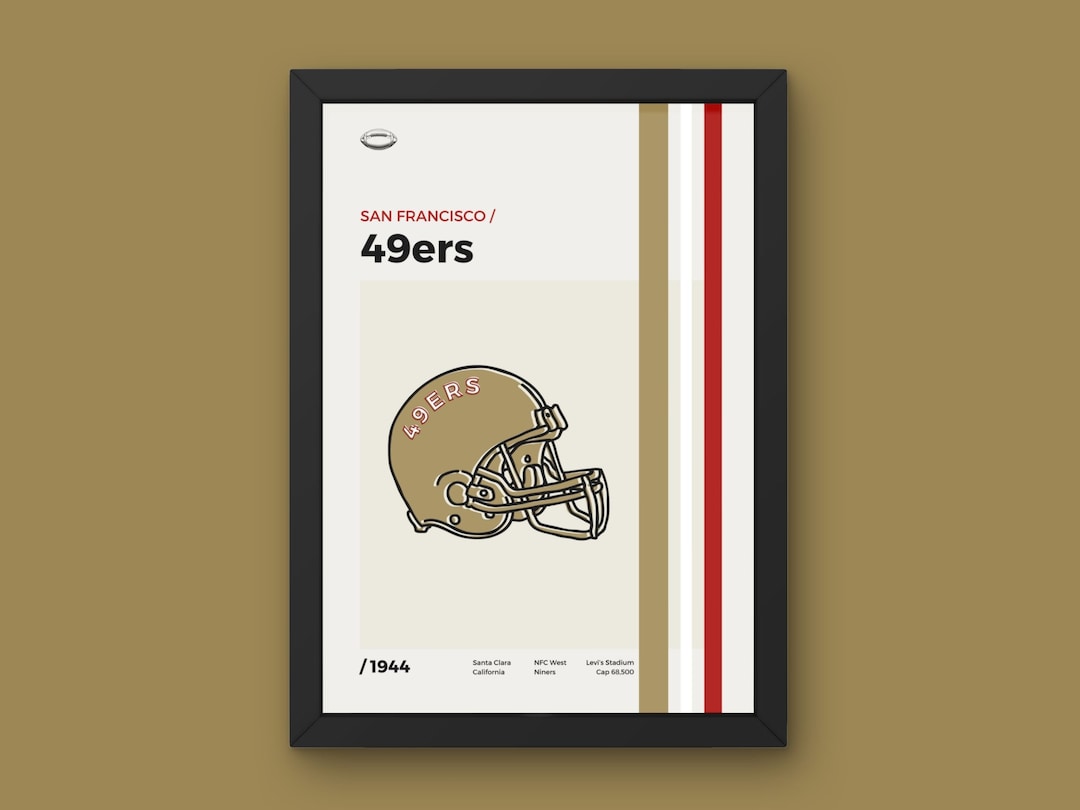 San Francisco 49ers Poster - Minimal Mid Century Modern Wall Print ...