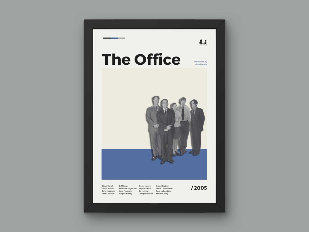 The Office Poster - Minimal Mid Century Modern Wall Print TV Show ...