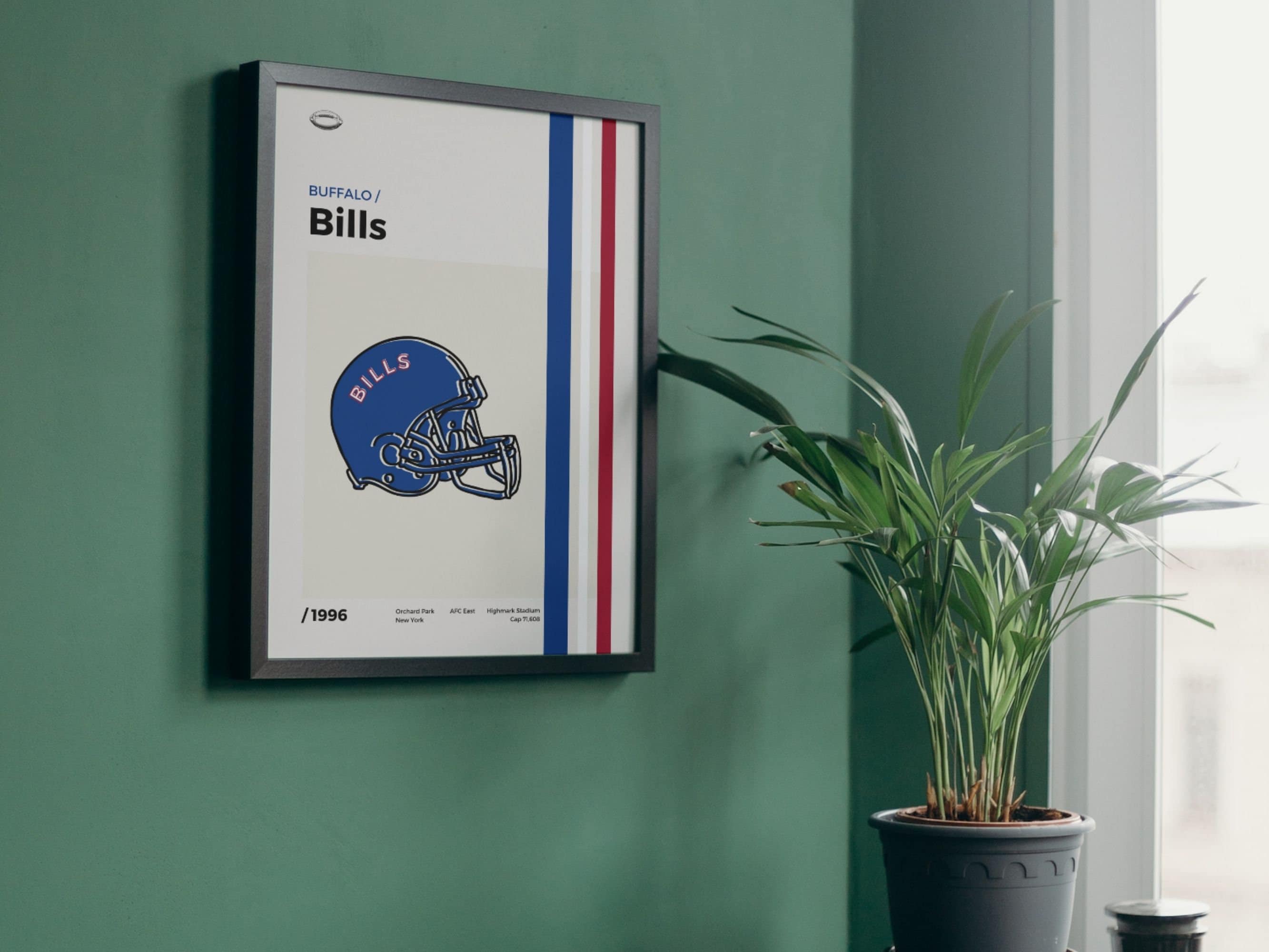 Buffalo Bills Poster - Minimal Mid Century Modern Wall Print - NFL ...