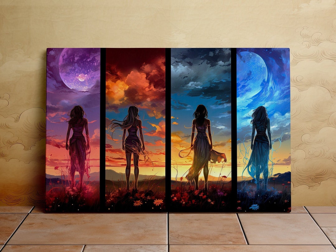 Four Beautiful Travelers, Multiverse, Beautiful Landscape, Scenic Wall ...