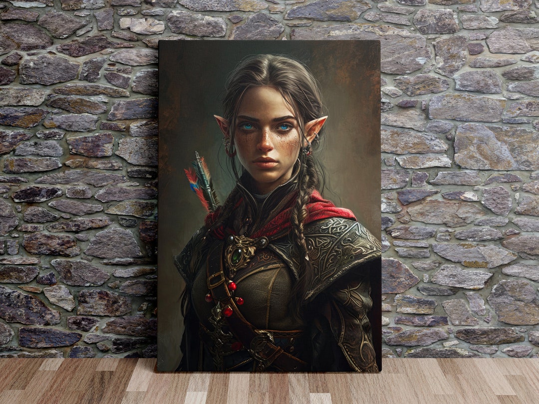 Dark Haired Female Elven Ranger, Dungeons and Dragons, D&D Art, Fantasy ...