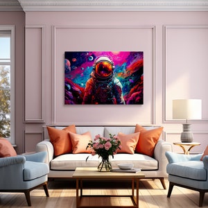 Psychedelic Astronaut, NASA Art, Surreal Art, Space Art, Scenic Wall Art, Canvas Art, Canvas ...