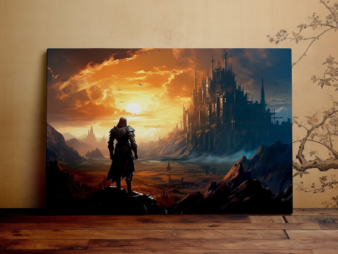 Knight Beholding the Castle, Fantasy Art, Medieval Landscape, Scenic ...