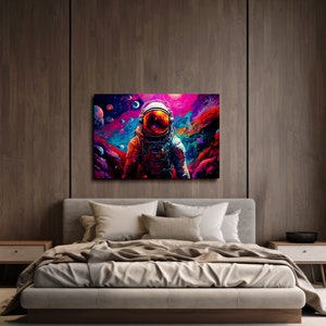 Psychedelic Astronaut, NASA Art, Surreal Art, Space Art, Scenic Wall Art, Canvas Art, Canvas ...