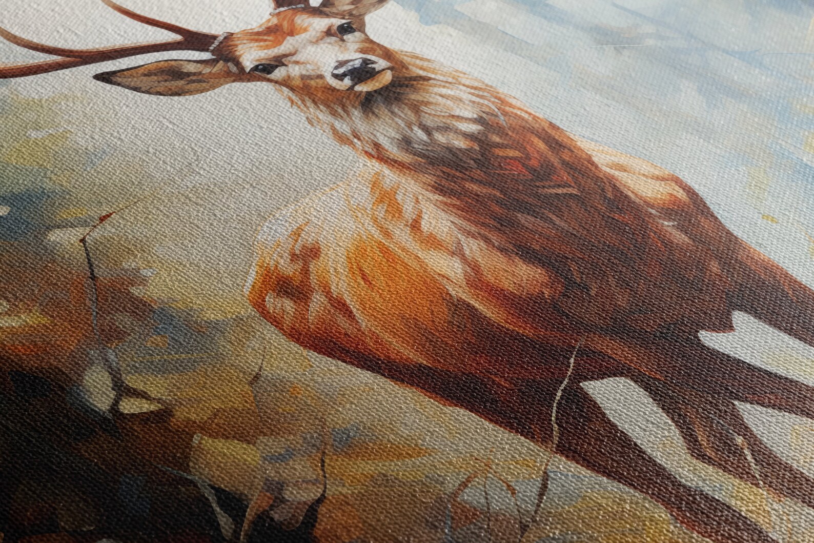 Buck in a Fall Forest, Nature Art, Animal Art, Poster, Wall Print ...