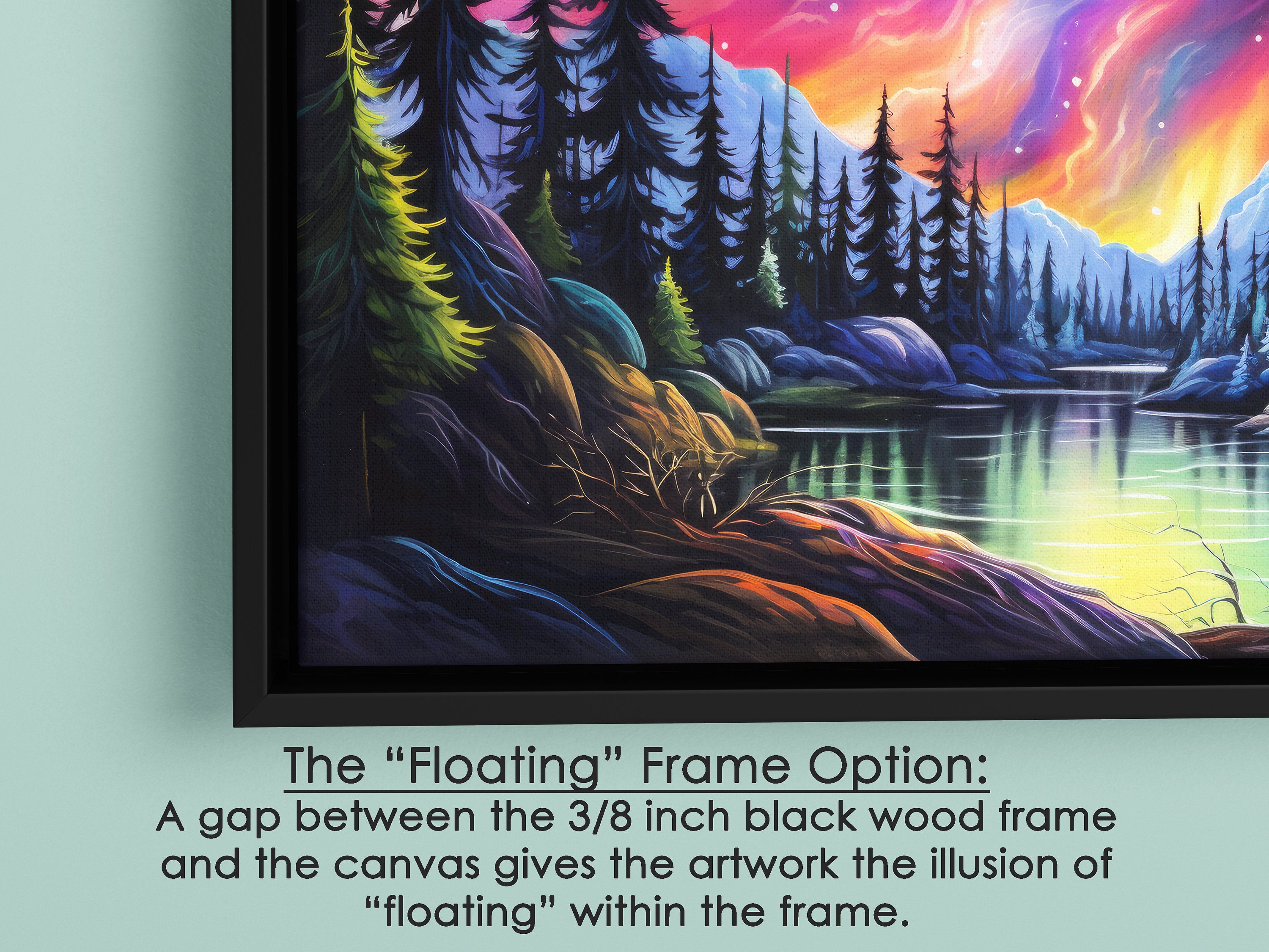 Surreal Aurora Lights, Majestic Nature Art, Surreal Art, Scenic Wall ...