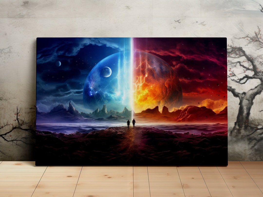 Split Worlds on a Distant Planet, Stunning Space Art, Fantasy Art ...