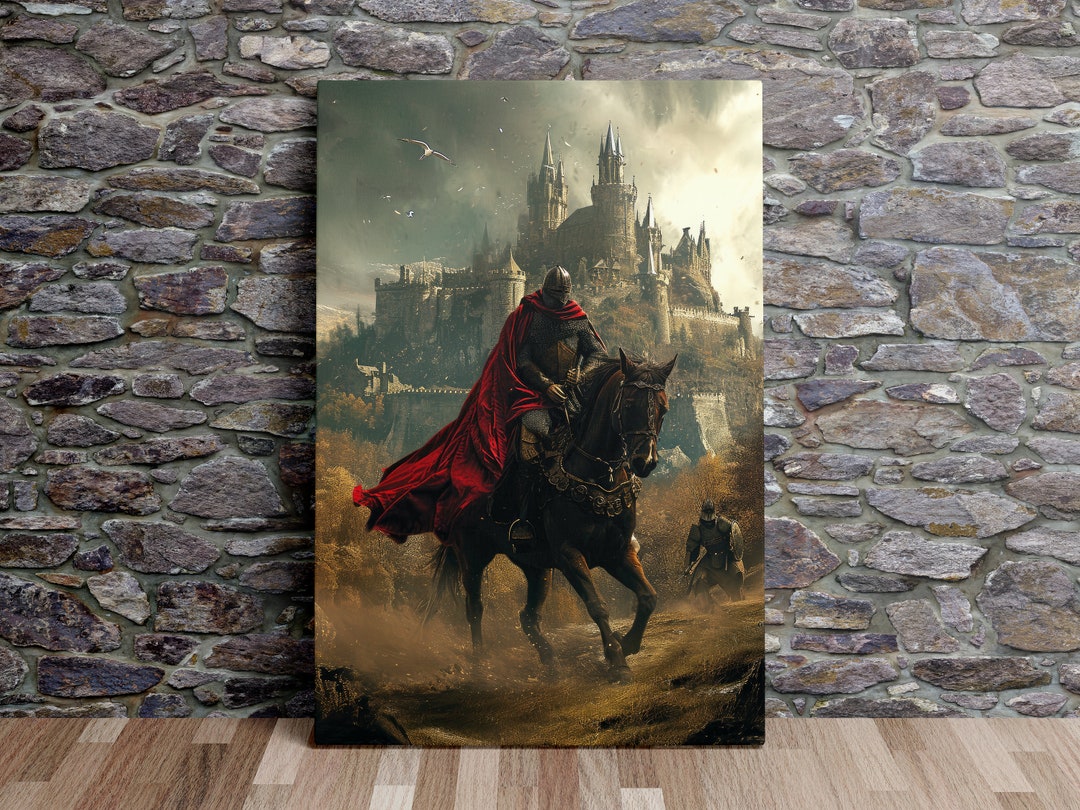 The Knight Messenger Rides Out From the Castle, Medieval Art, Fantasy ...