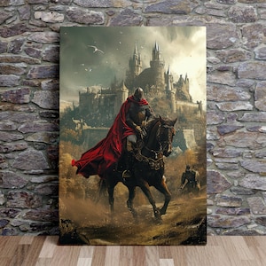 The Knight Messenger Rides Out From the Castle, Medieval Art, Fantasy ...