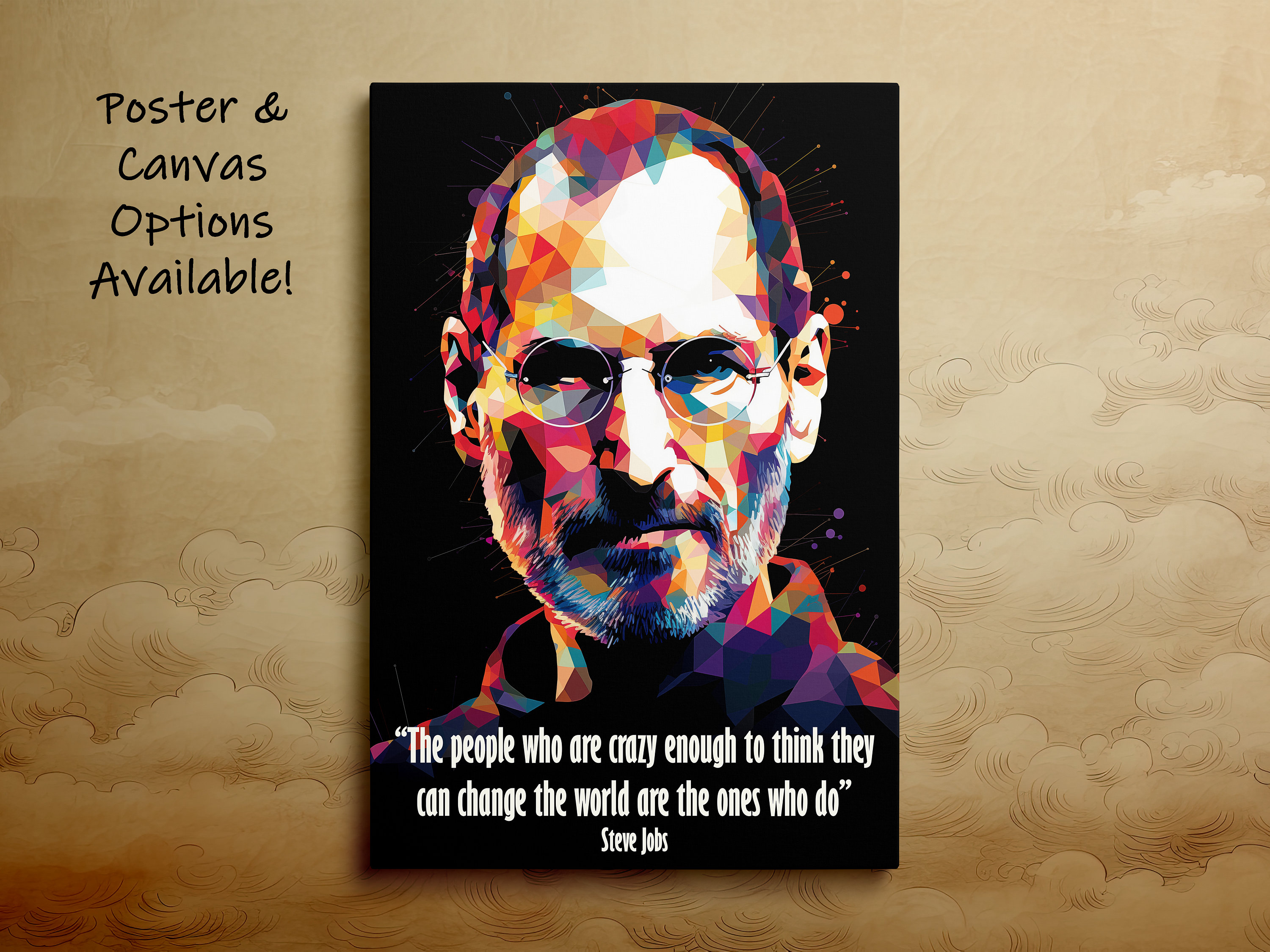 Steve Jobs - Crazy People Quote, Inspirational Art, Gift for Men, Wall ...