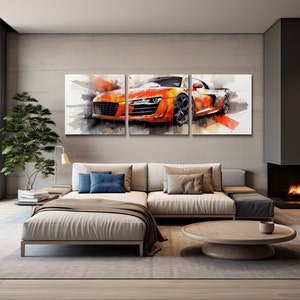 Audi R8 Modern Art, Supercar, Scenic Wall Art, Canvas Art, Canvas Print ...