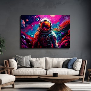 Psychedelic Astronaut, NASA Art, Surreal Art, Space Art, Scenic Wall Art, Canvas Art, Canvas ...