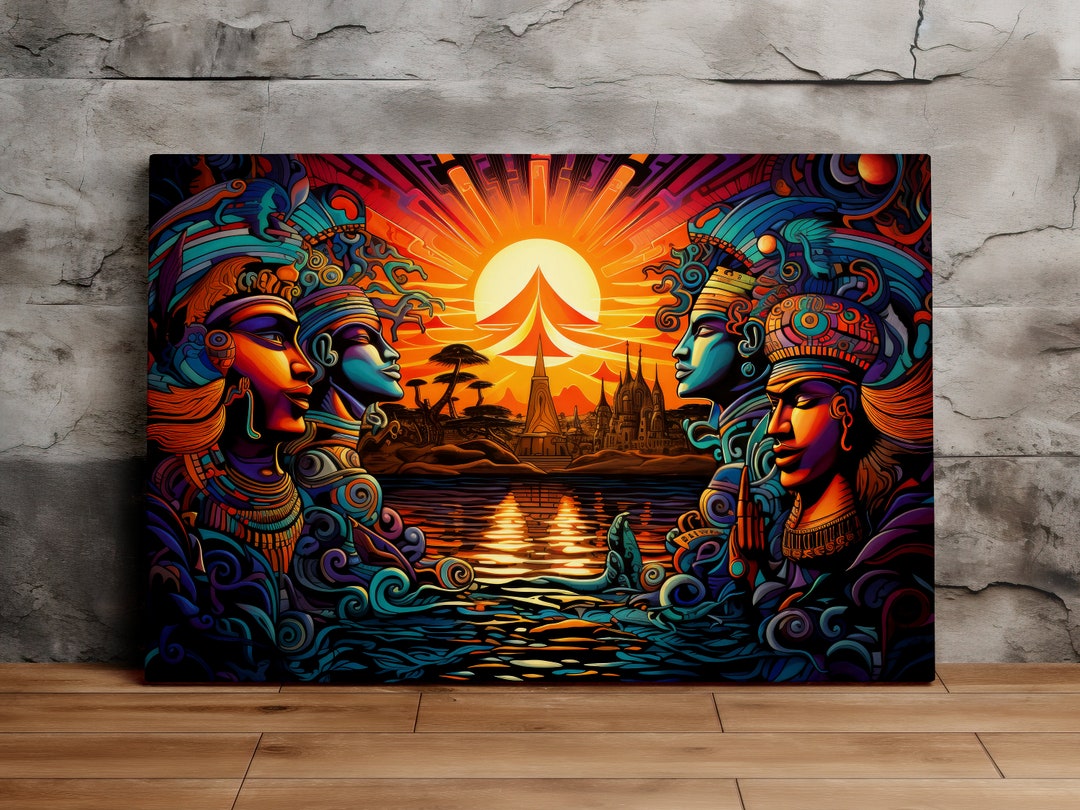 African Psychedelic Tribal Art, Fantasy Art, Surreal Art, Modern Art ...