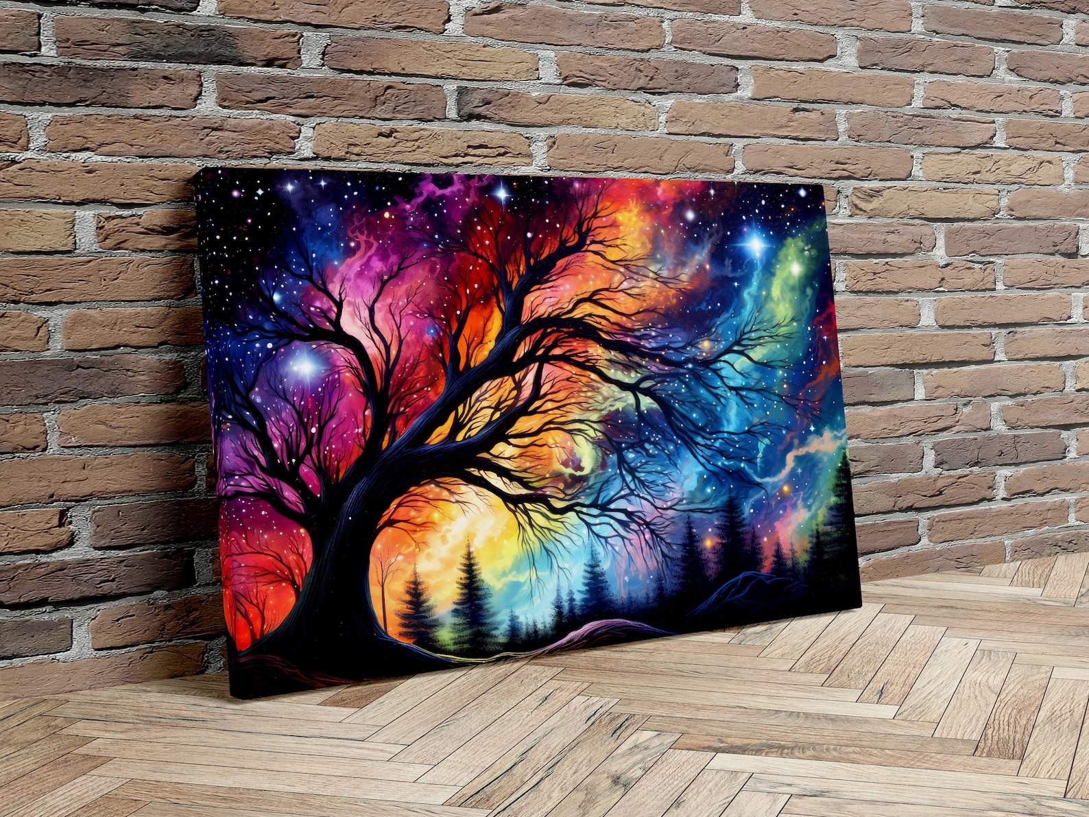 Magical Colors in the Starry Night Sky, Psychedelic Art, Meditation Art ...