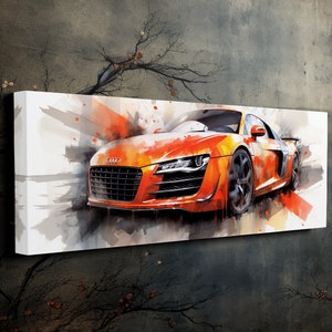 Audi R8 Modern Art, Supercar, Scenic Wall Art, Canvas Art, Canvas Print ...