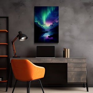 Northern Lights, Aurora Borealis Inspired No.5, Nature Art, Art Print ...