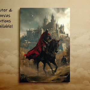 The Knight Messenger Rides Out From the Castle, Medieval Art, Fantasy ...