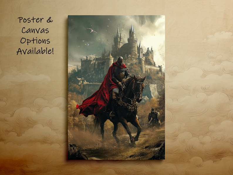The Knight Messenger Rides Out From the Castle, Medieval Art, Fantasy ...