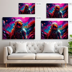 Psychedelic Astronaut, NASA Art, Surreal Art, Space Art, Scenic Wall Art, Canvas Art, Canvas ...