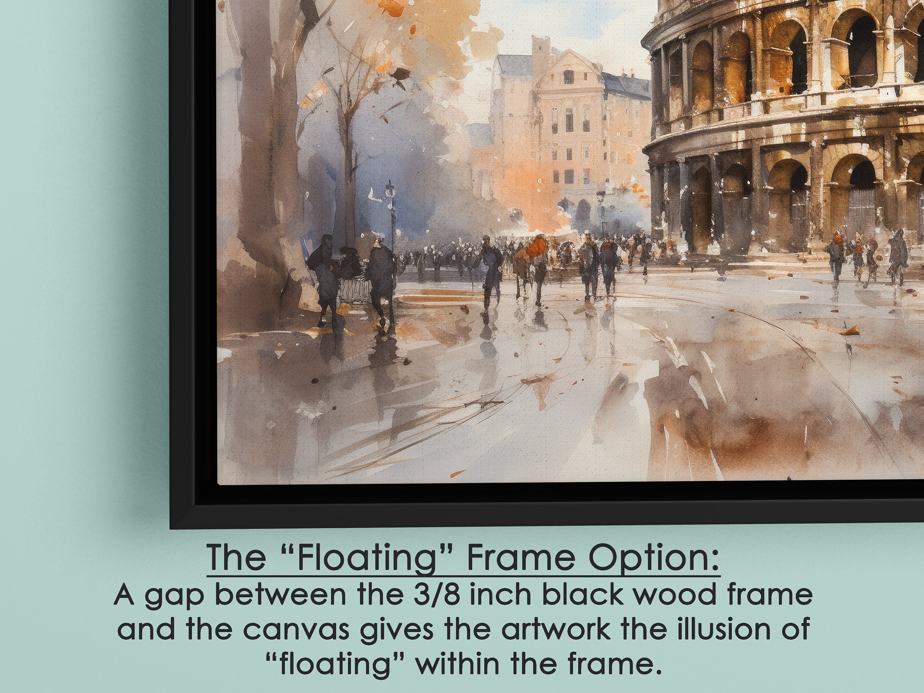 Roman Colosseum in Rustic Colors, Architecture Art, Roman Art, Italy ...