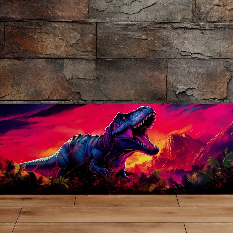 T Rex Painting - Etsy