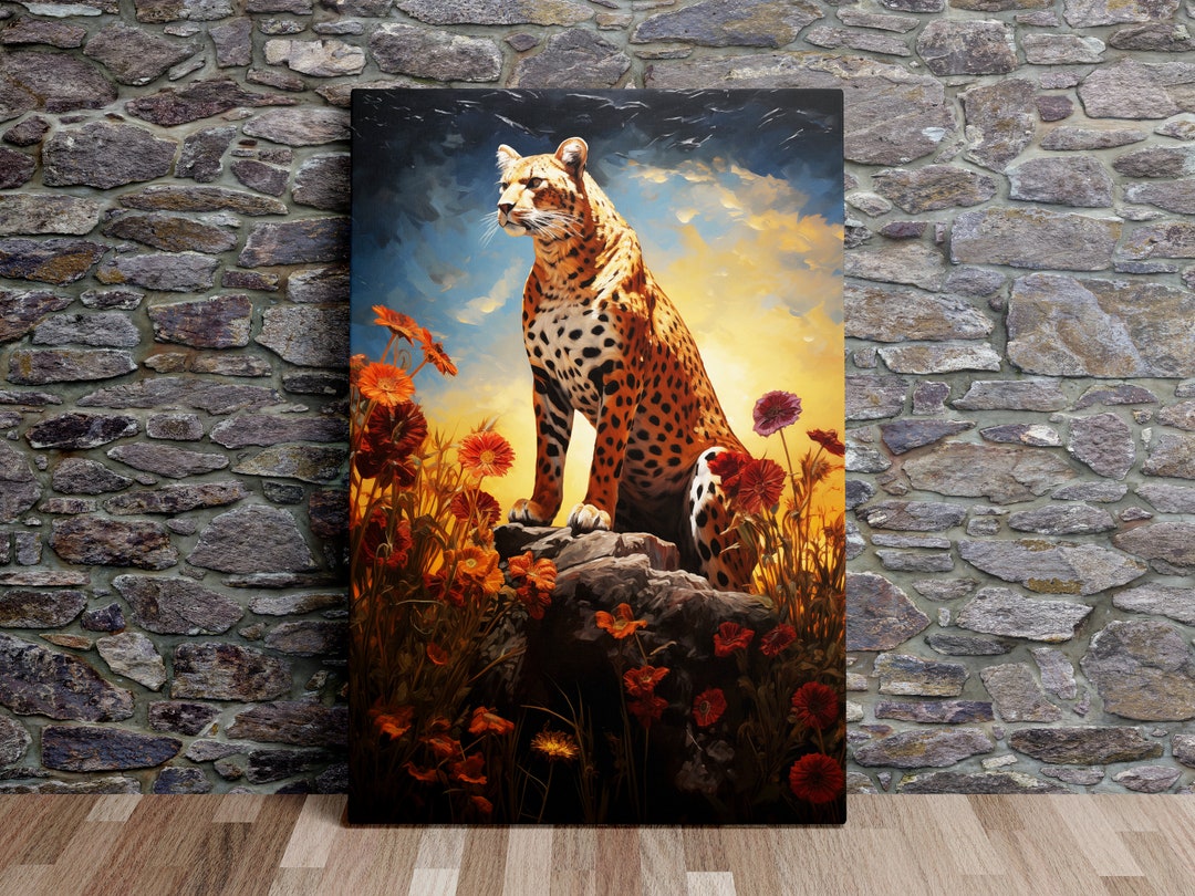 Chillin' Cheetah, Nature Art, Animal Art, Poster, Wall Print, Scenic ...