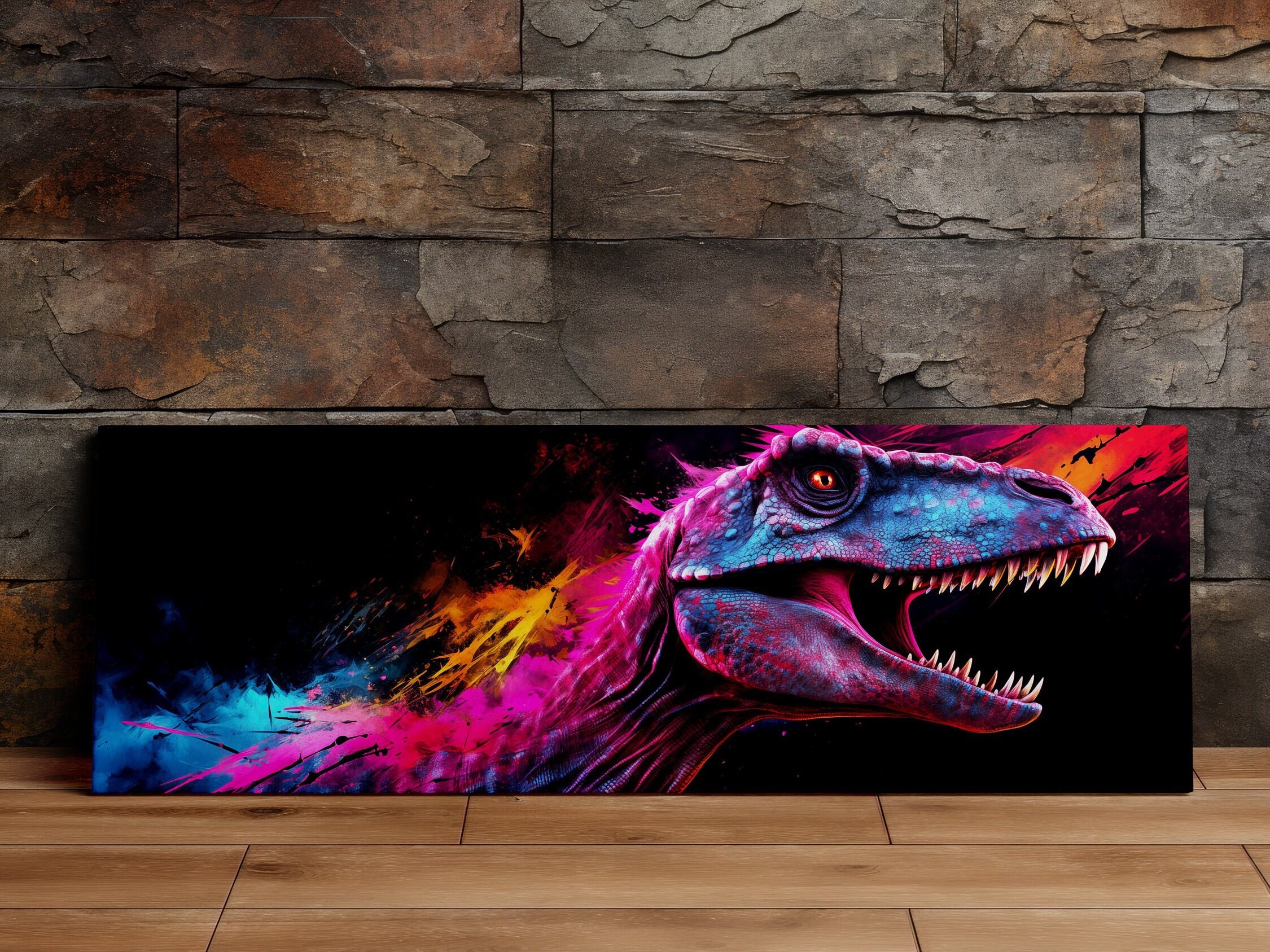 Radical Raptor, Dinosaur Art, Modern Art, Scenic Wall Art, Canvas Art ...