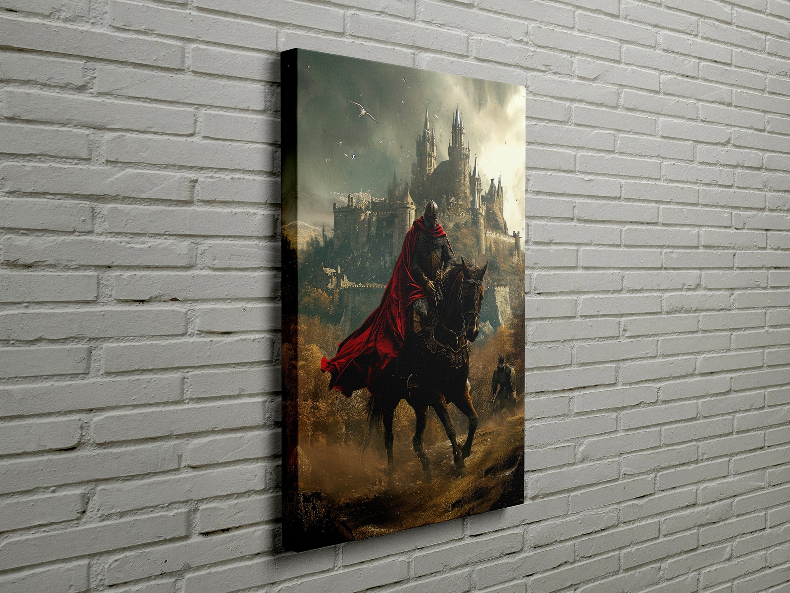 The Knight Messenger Rides Out From the Castle, Medieval Art, Fantasy ...