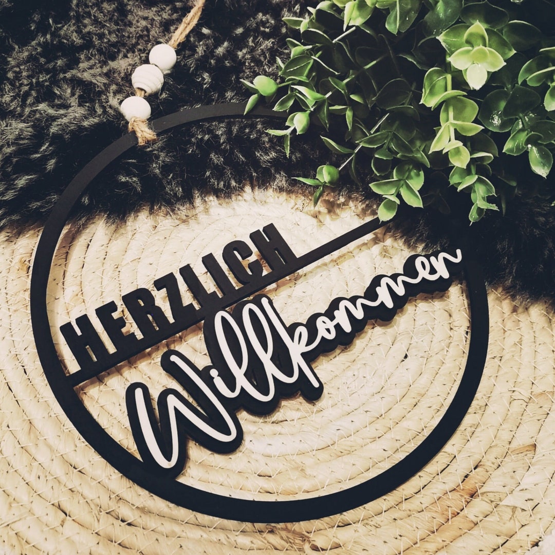 Welcome Door Sign Door Ring Door Decoration - Etsy