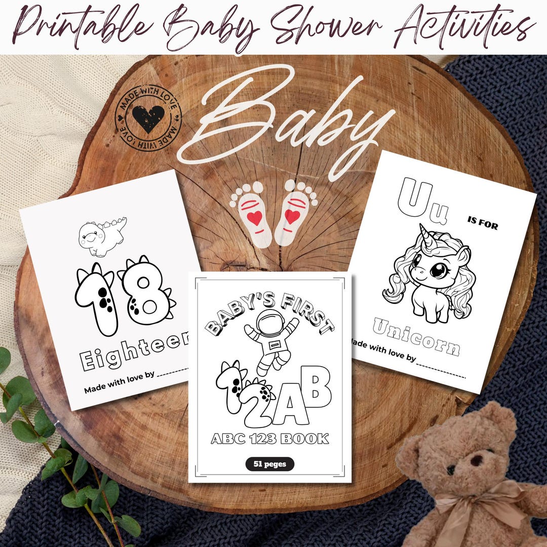 Baby's First ABC Book: Printable Alphabet & Number Keepsake (PDF ...