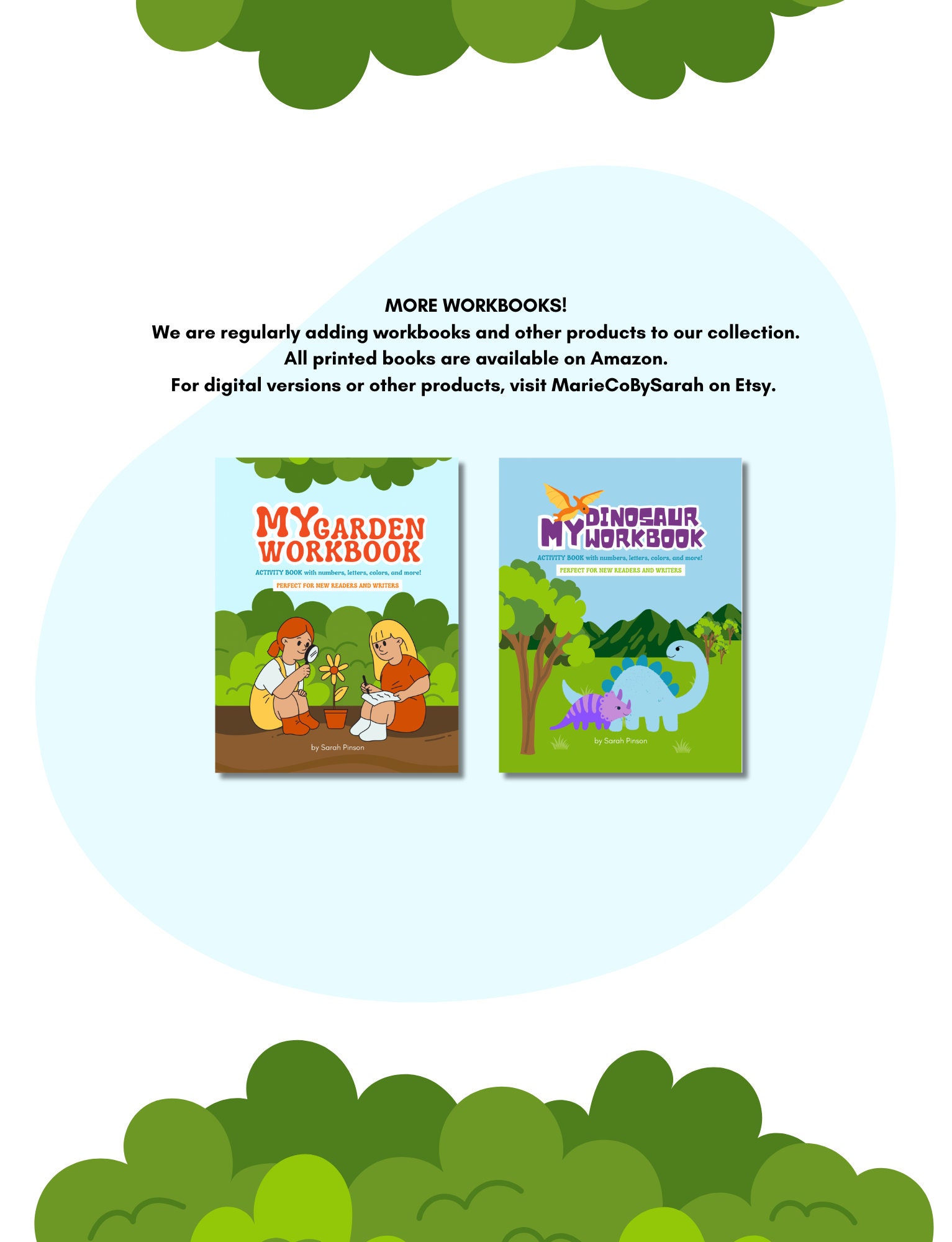 MY GARDEN WORKBOOK 2: Activity Sheets Involving Reading, Writing, and ...