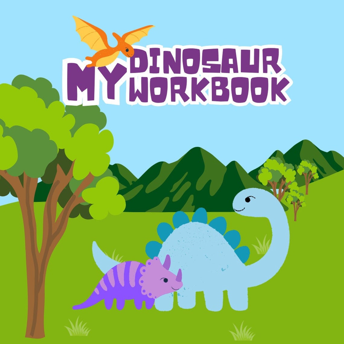MY DINOSAUR WORKBOOK: Activity Sheets Involving Reading - Etsy