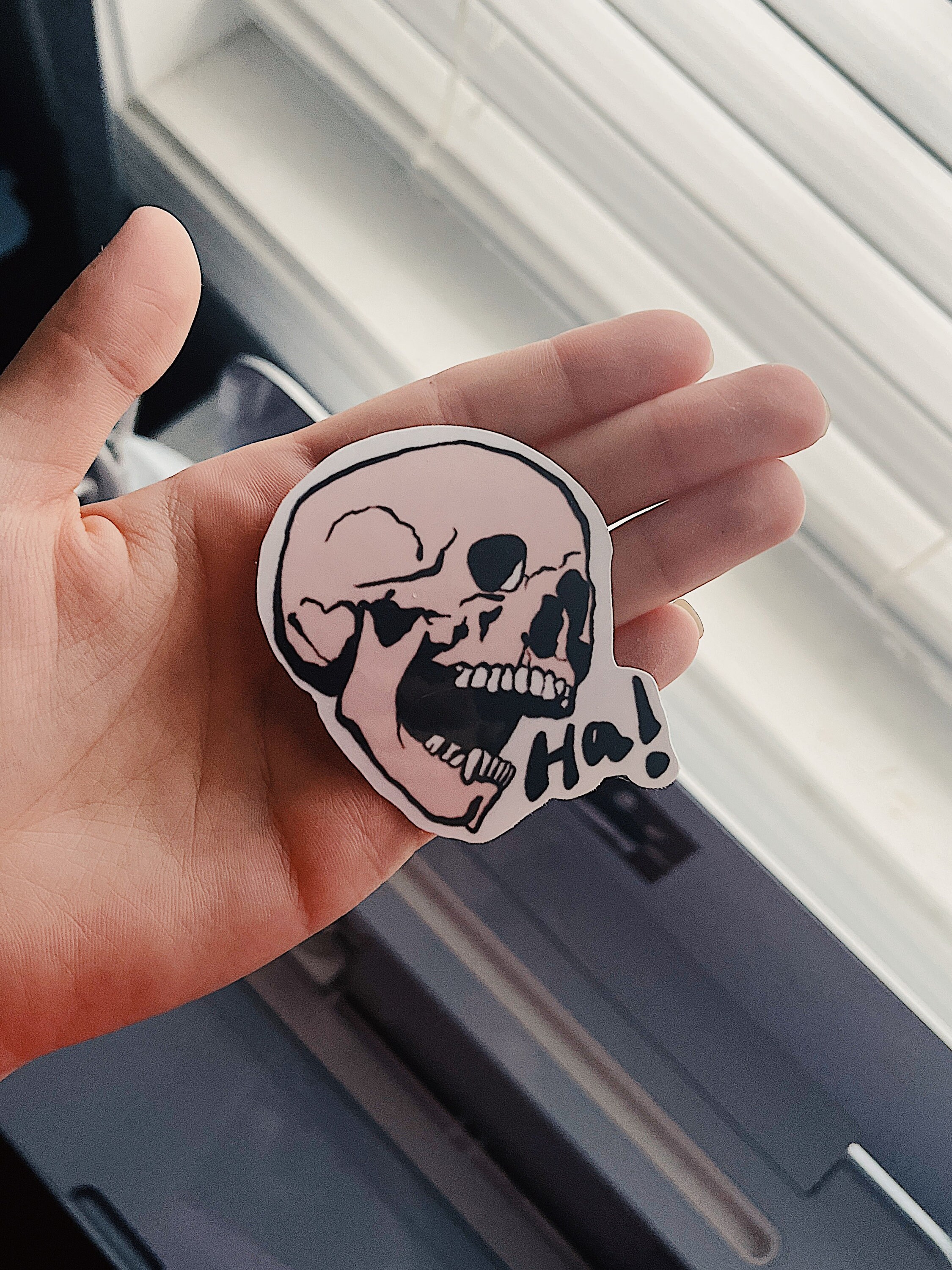 Cute Gothic Skull Sticker - Etsy