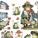 20 Sheets, Digital Download, Cute Frog Stickers, Whimsical Frog Decals ...