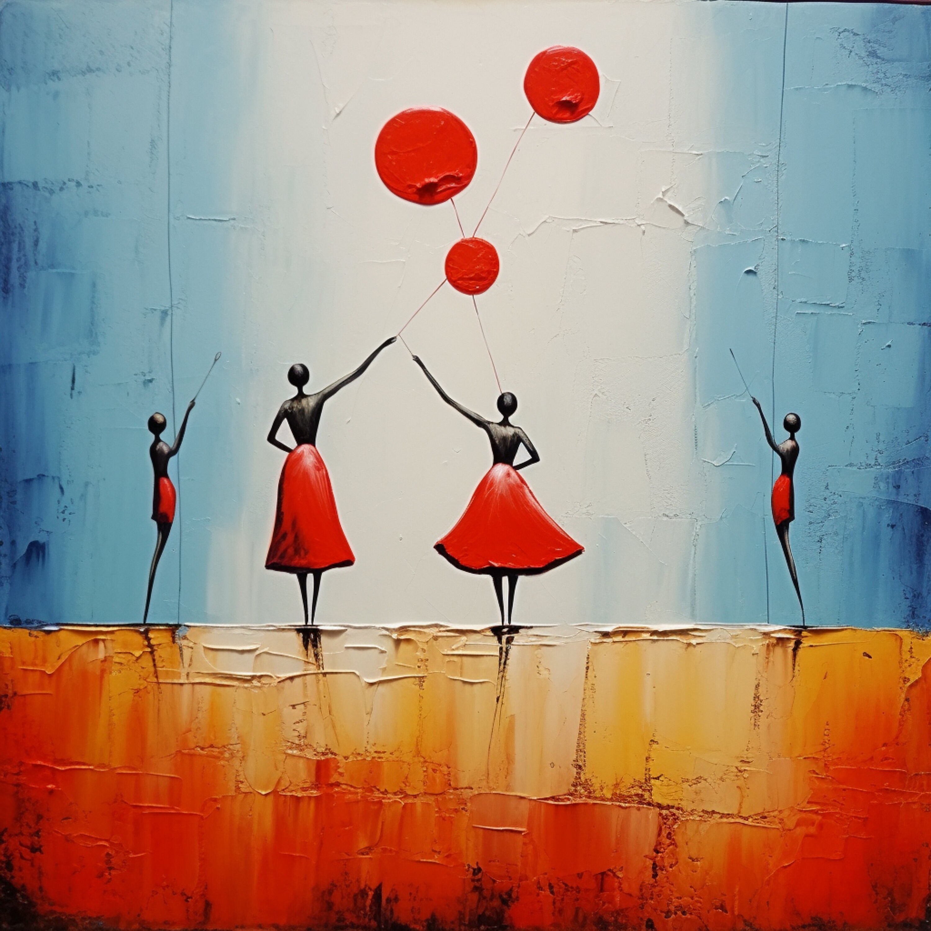 THREE Contemporary Stick Figure Artwork Wall Decor Instant - Etsy