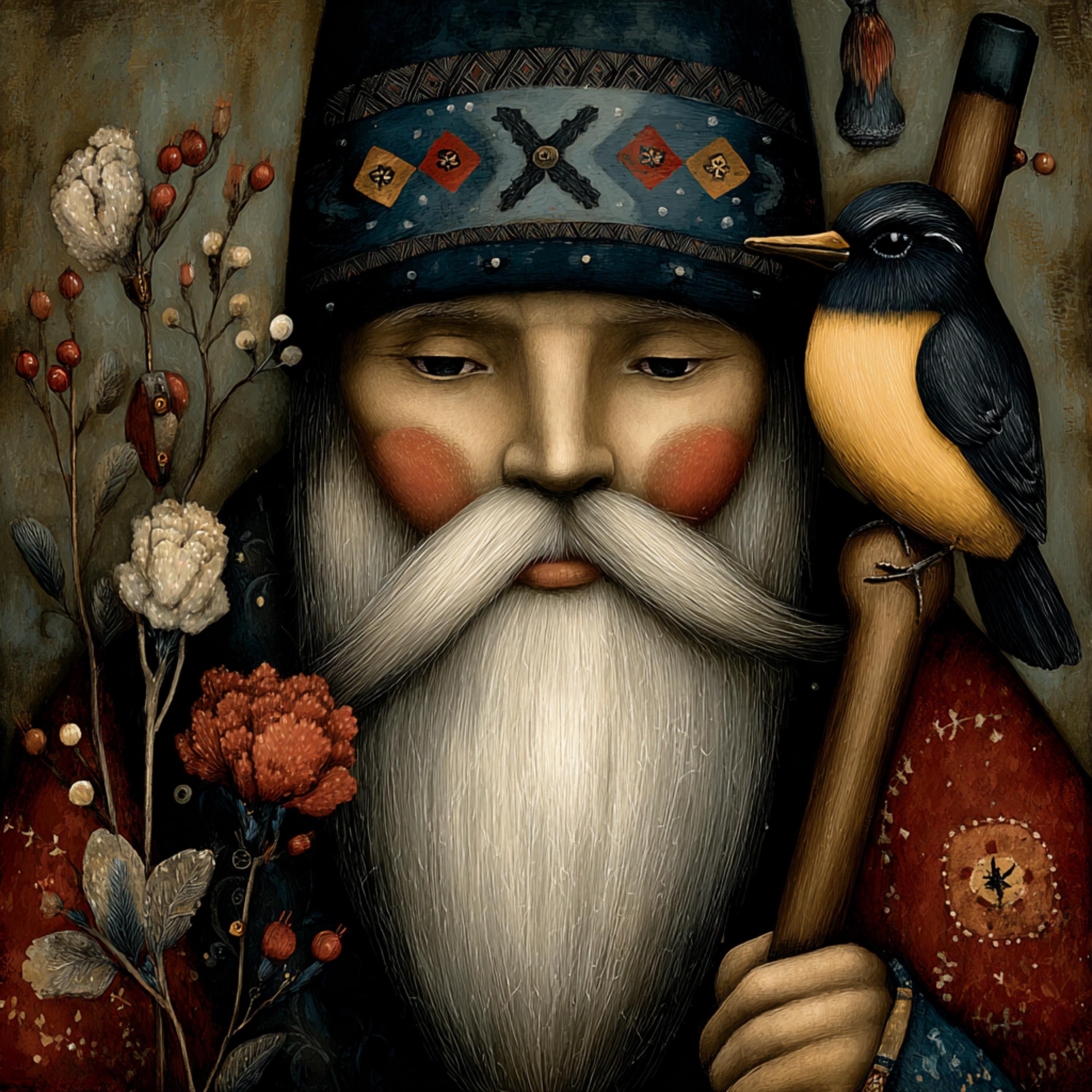 26 Nordic Santa Portraits, Scandinavian Christmas Art, Cozy Winter ...