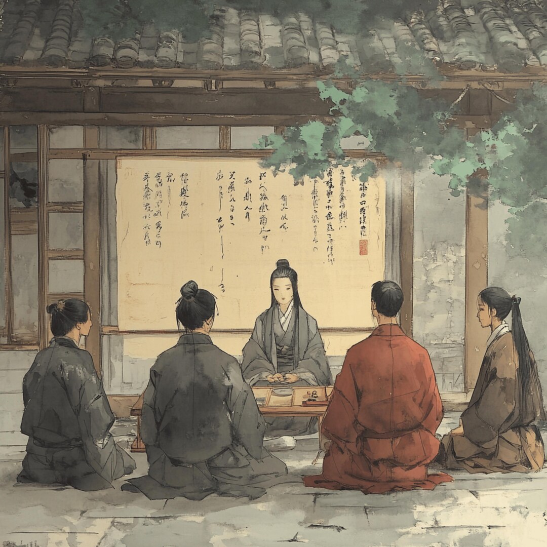 12 Traditional Japanese Scene Art Print, Square Japanese Artwork Poster ...