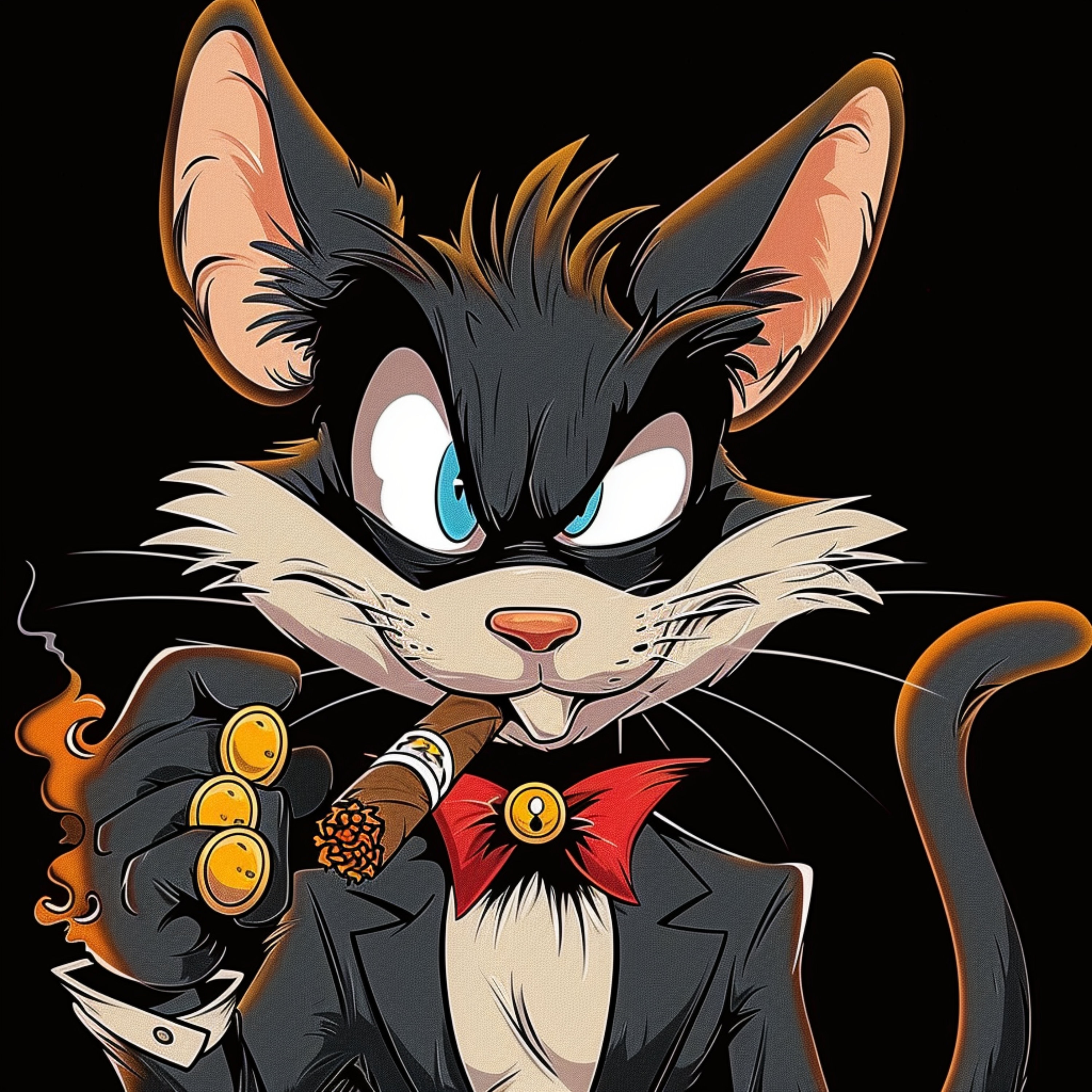 12 Gangster Mouse Digital Art, Cartoon Caricature Set, 12 Unique Images ...