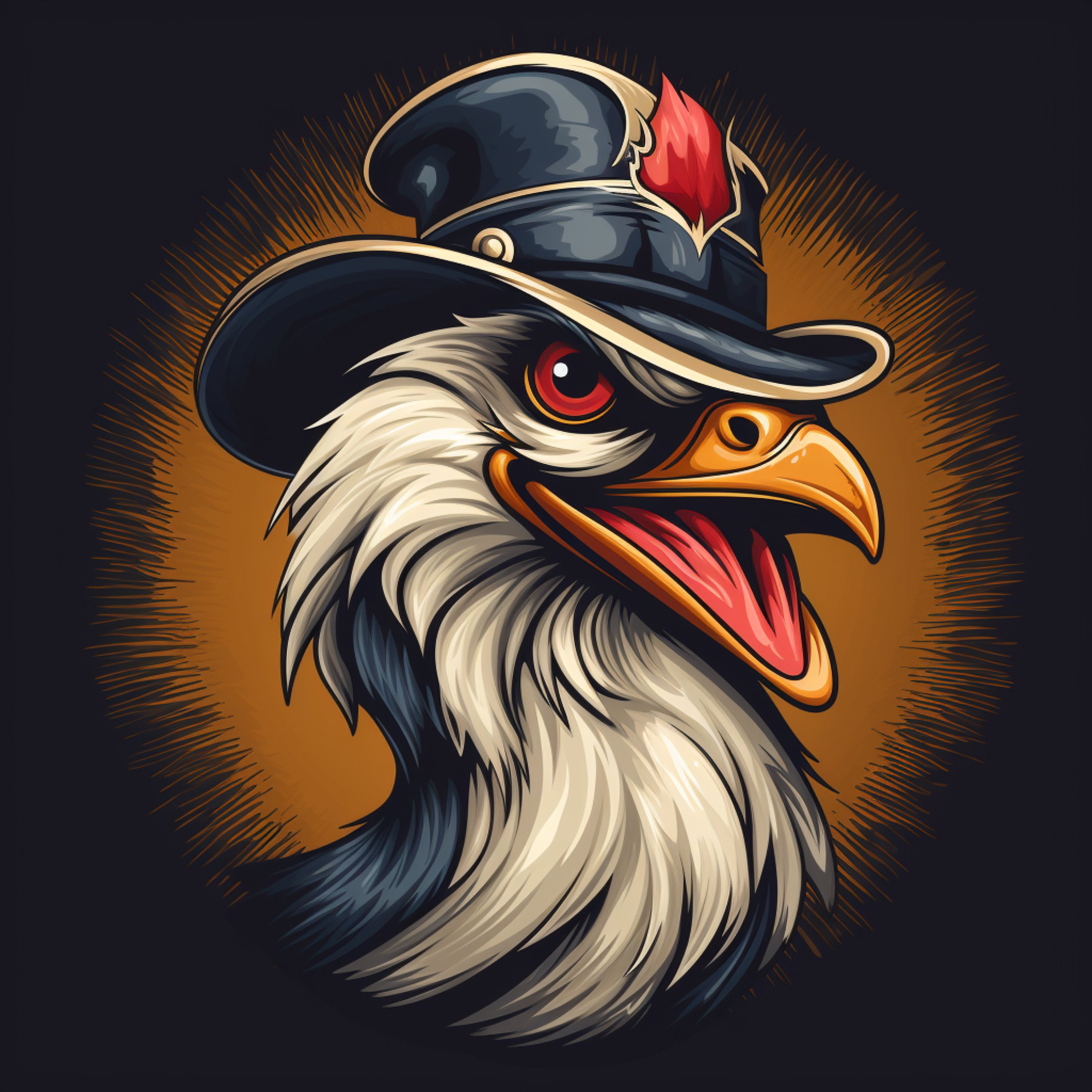 TWENTY THREE Vintage Steampunk Style Rooster Duck Wall Art, Colorful ...