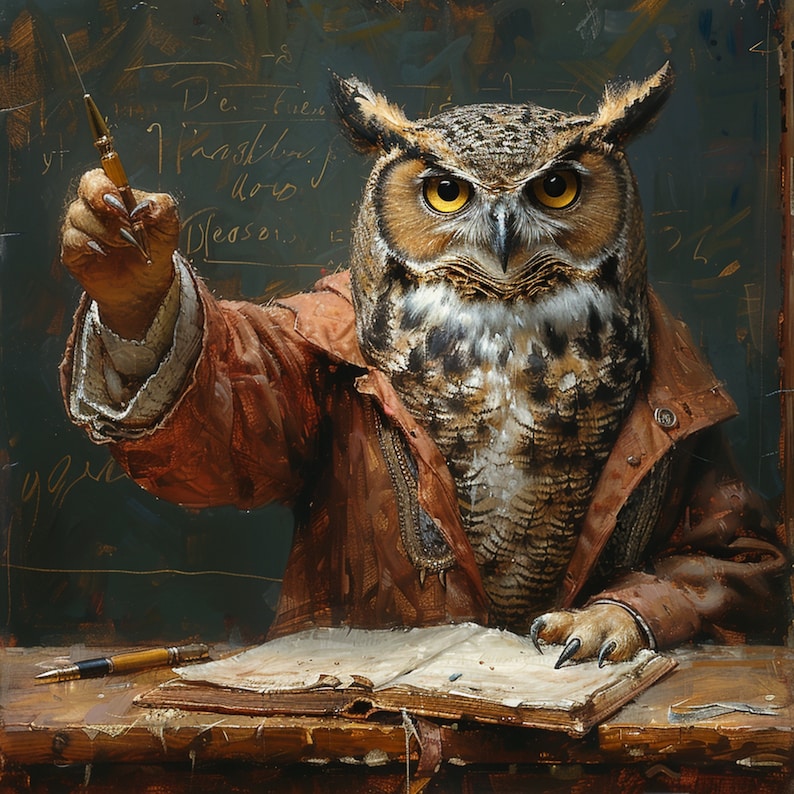 SEVENTEEN Anthropomorphic Animal Art Digital Images, Unique Wall Decor ...