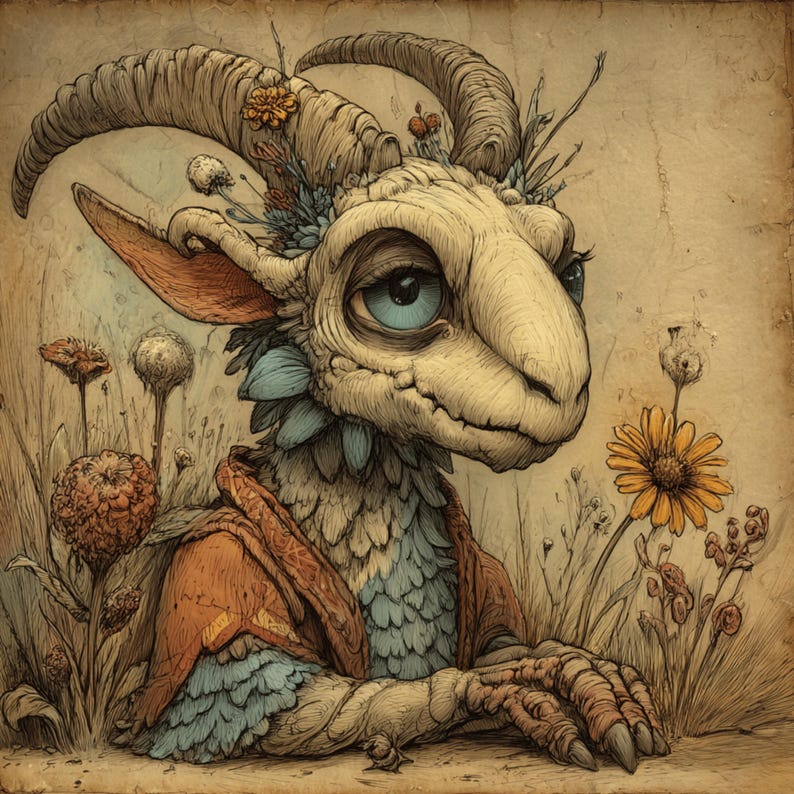 16 Kids Fantasy Creature Art, Digital Download PNG, DIY Kids Room Decor ...