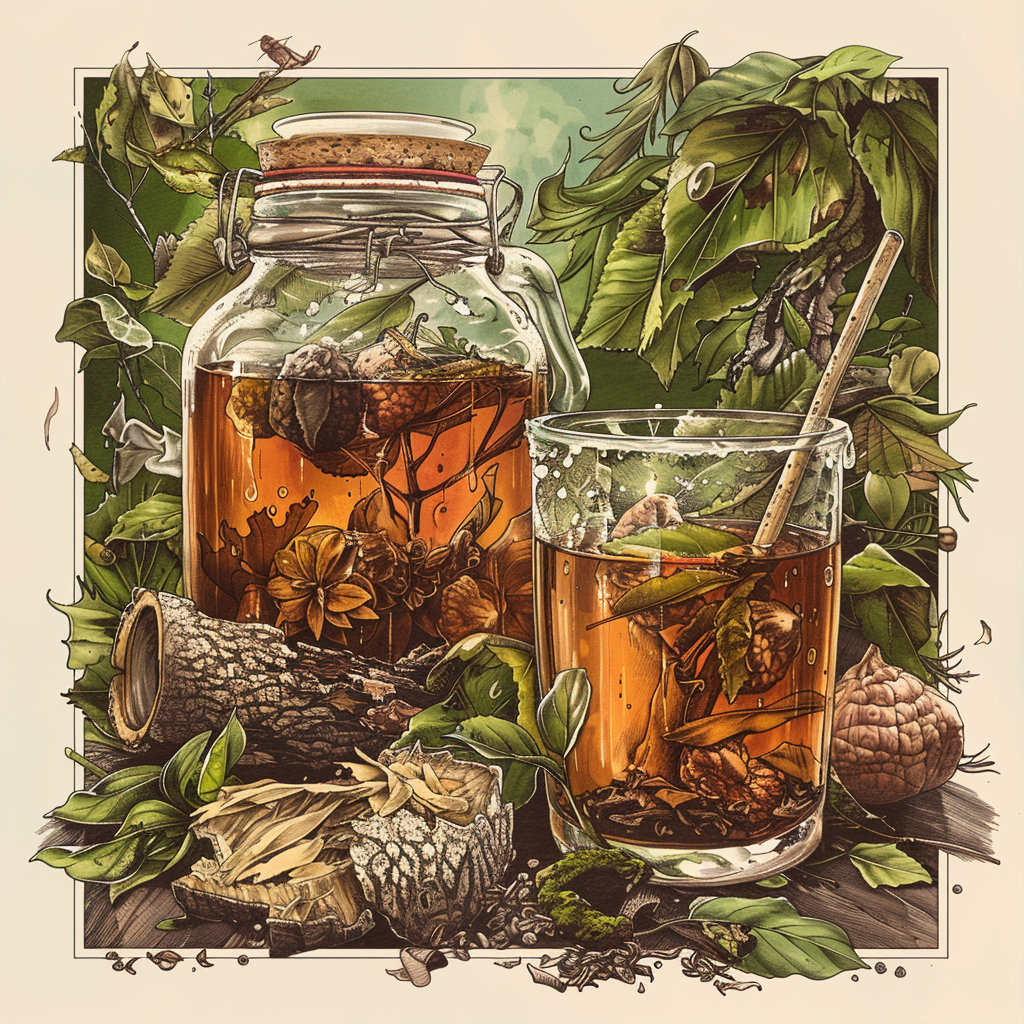 NINE Botanical Tea Digital Wall Art, Vintage-inspired Kitchen Decor ...