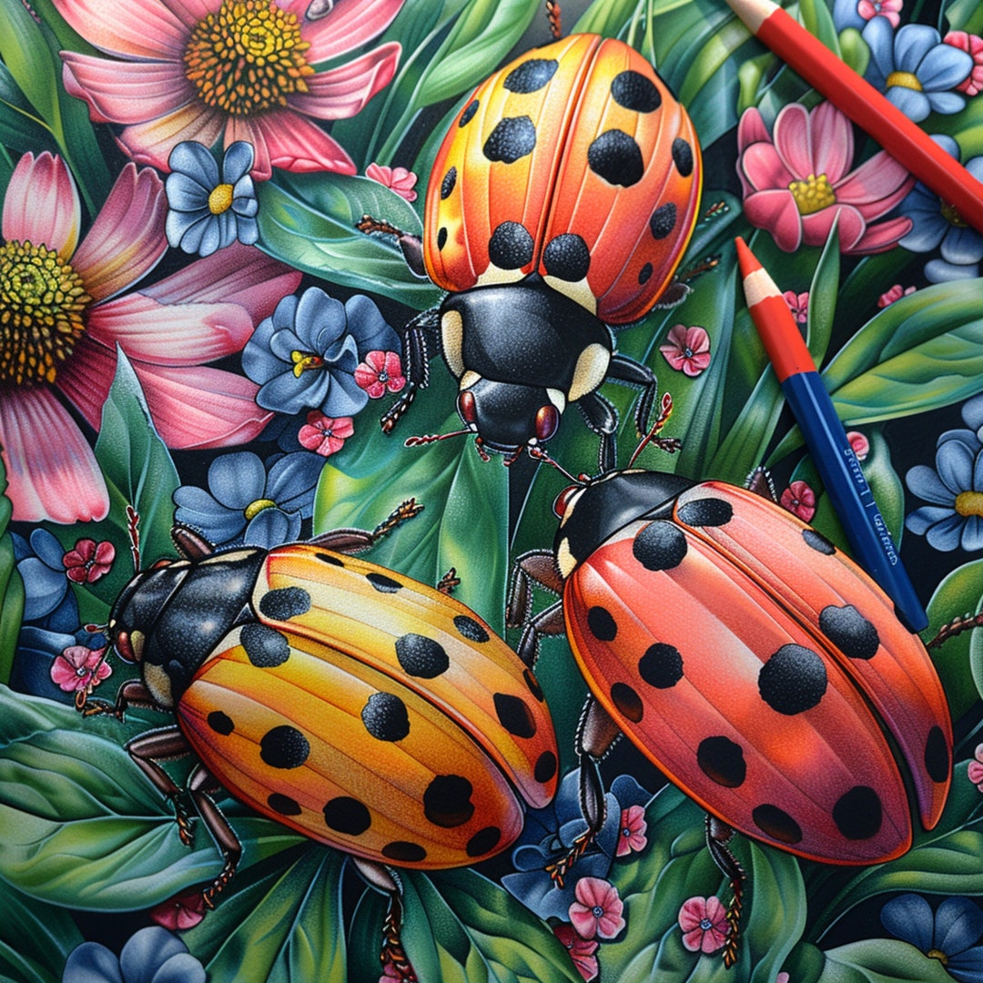 Bugs Vibrant EIGHT Large Digital Art, Insect Themed Digital Images ...