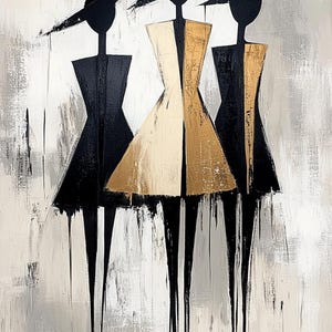 Abstract Figures Portraits, Set of 12 Digital Images, Large Art Poster ...