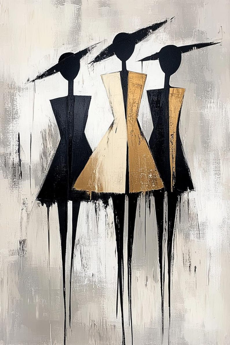 Abstract Figures Portraits, Set of 12 Digital Images, Large Art Poster ...