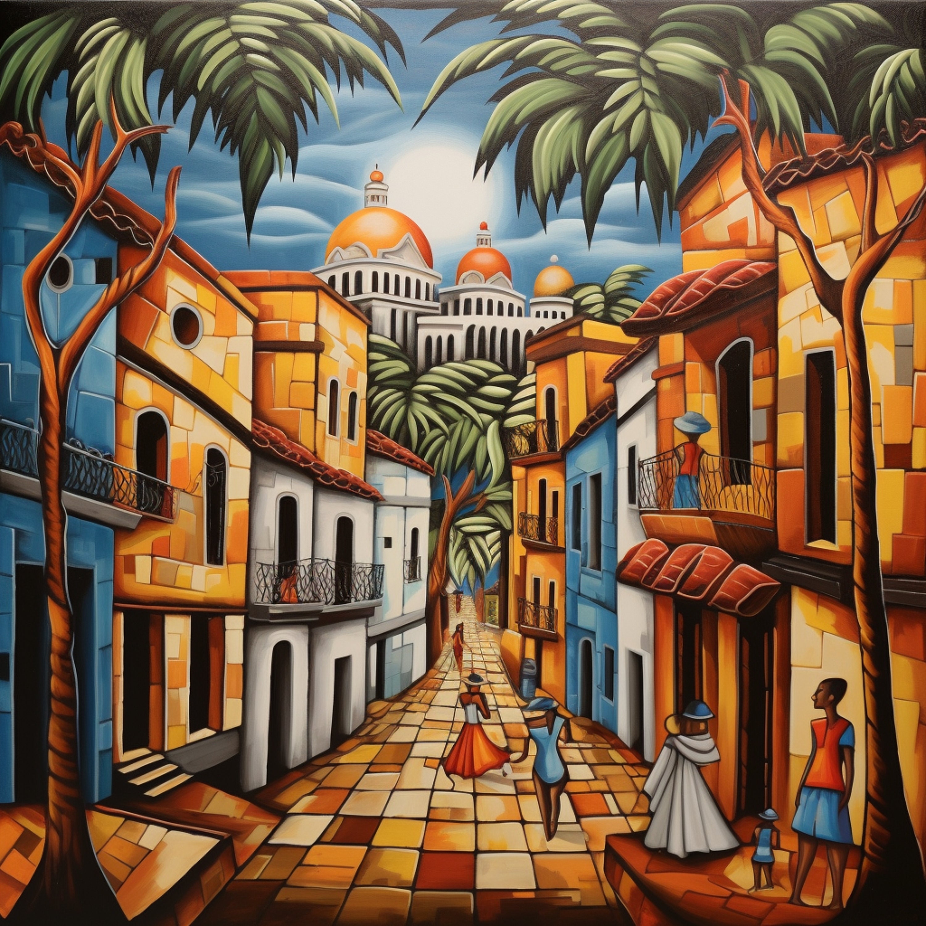 SEVEN Digital Art Prints Cuba Wall Decor Bold Primary Colours Instant ...