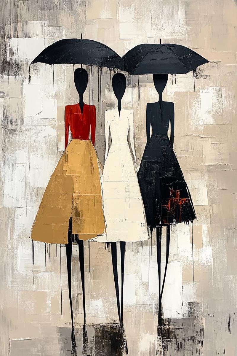 Abstract Figures Portraits, Set of 12 Digital Images, Large Art Poster ...